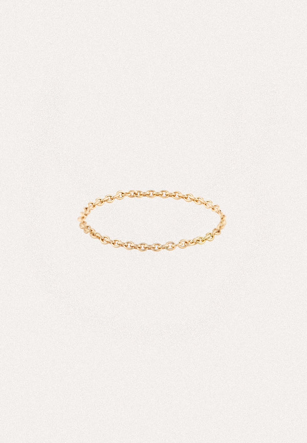 SOLID GOLD MINI CHAIN RING – Adriana Chede Jewellery